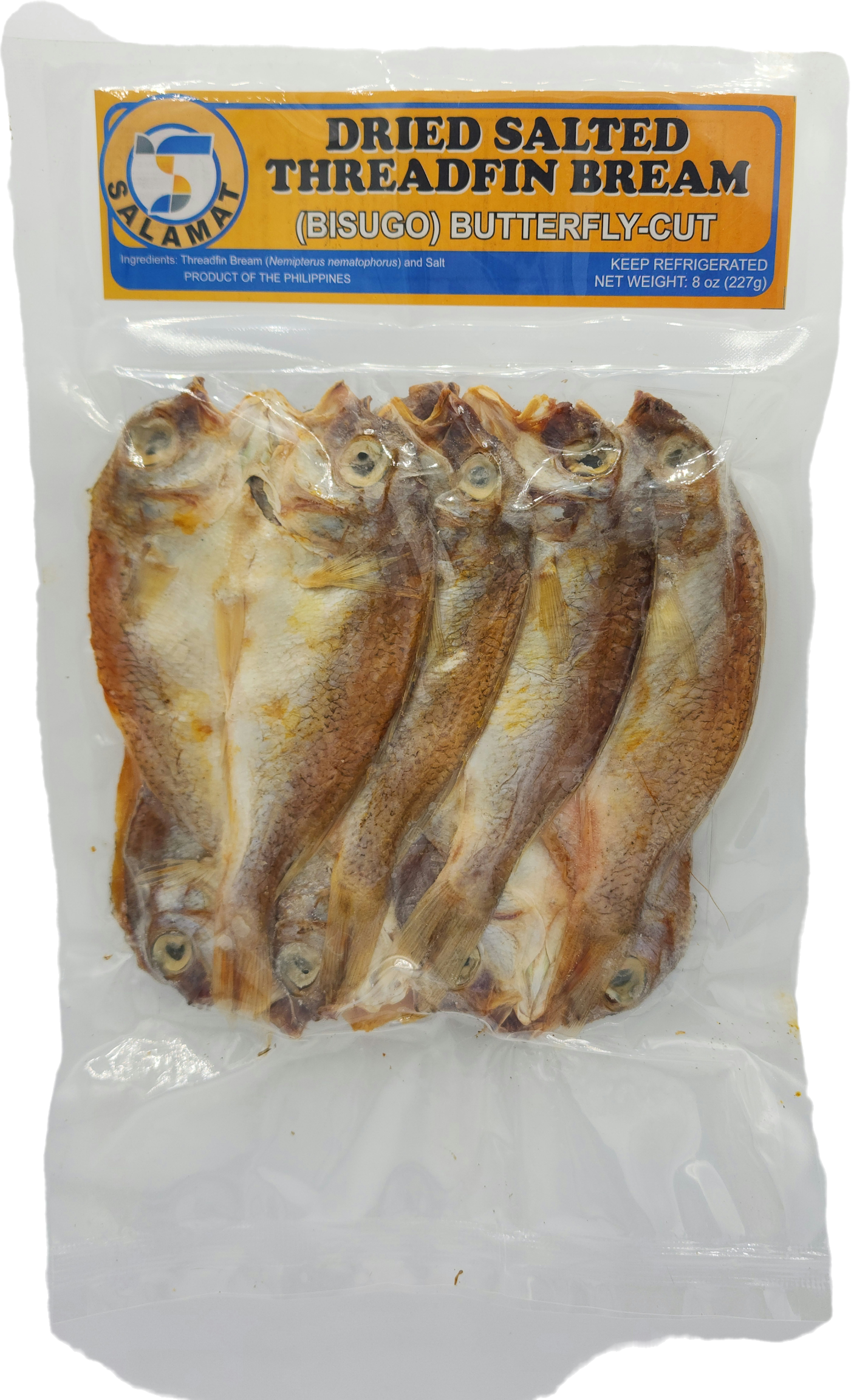 Salamat Dried Salted Threadfin Bream (Bisugo) Butterfly-Cut - 8oz ...