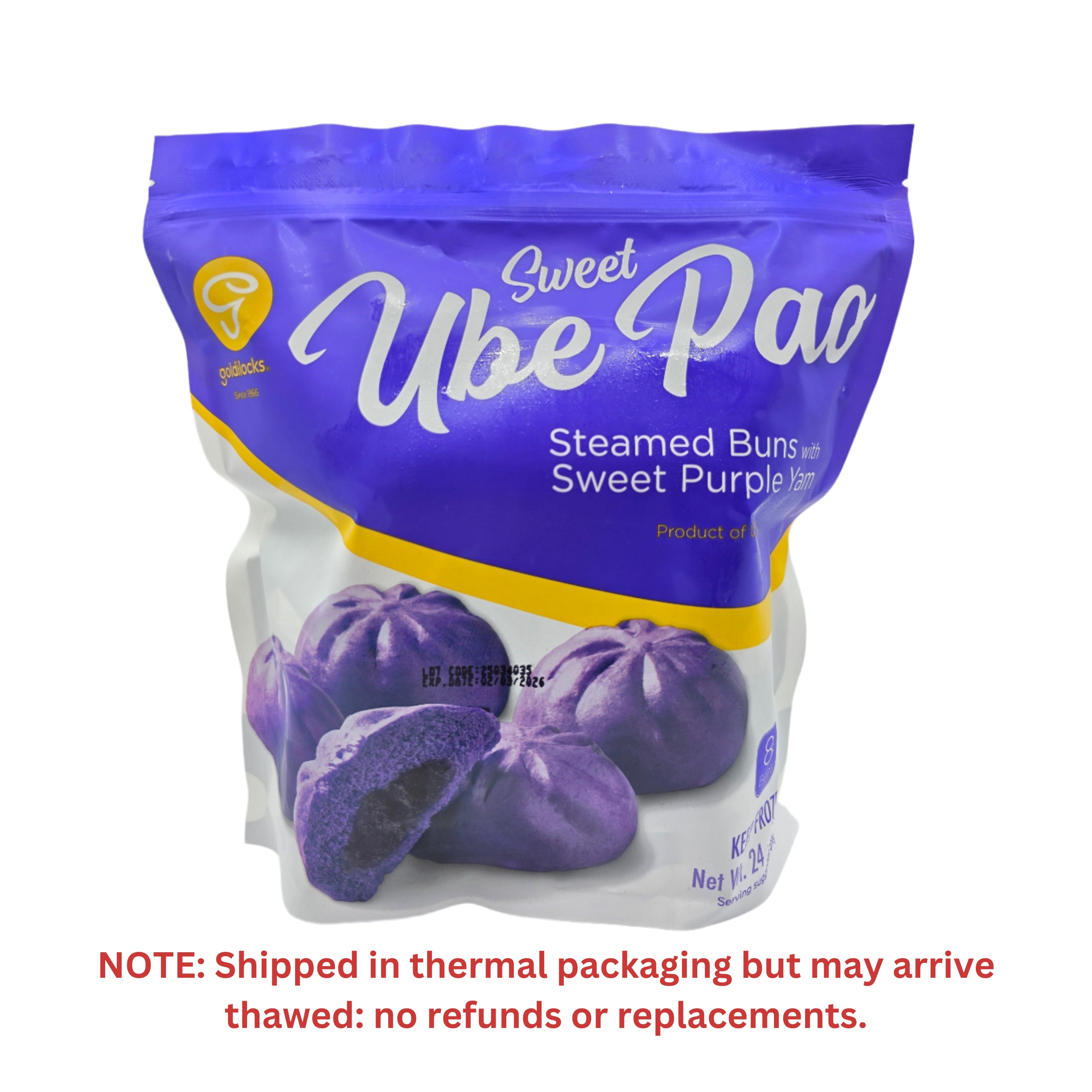 Goldilocks Sweet Ube Pao Steamed Buns with Sweet Purple Yam - 24oz ...